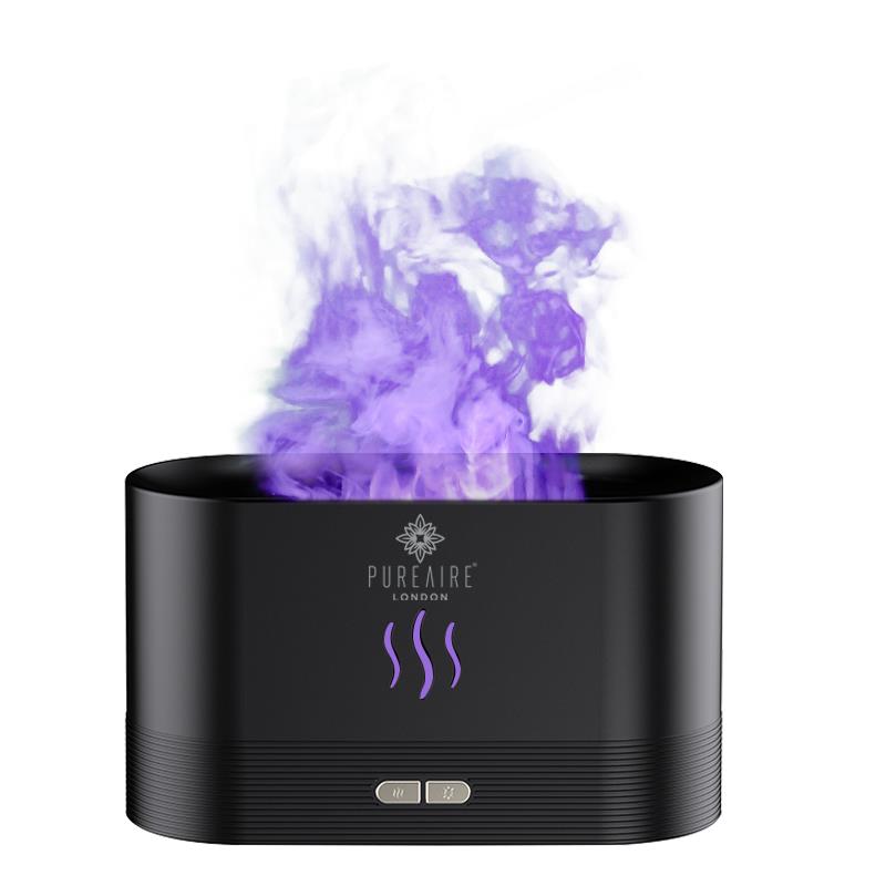 PureAire London Ultrasonic Flame Effect Diffuser Black – PureAireUK